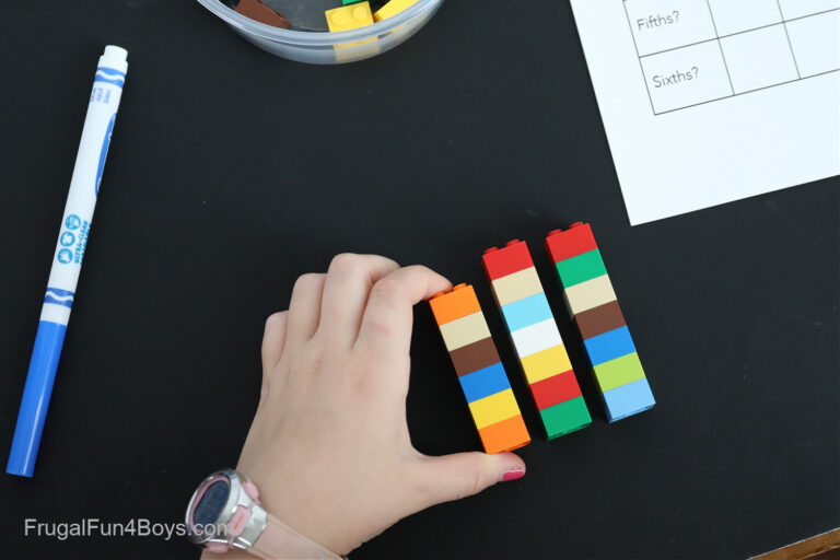 Activities for Teaching Fractions with LEGO Bricks - Frugal Fun For ...
