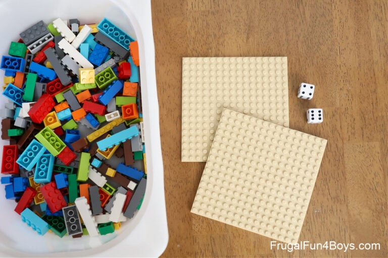 LEGO Arrays Multiplication Game - Frugal Fun For Boys and Girls