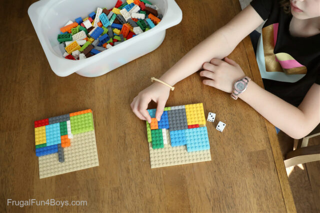 LEGO Arrays Multiplication Game - Frugal Fun For Boys and Girls