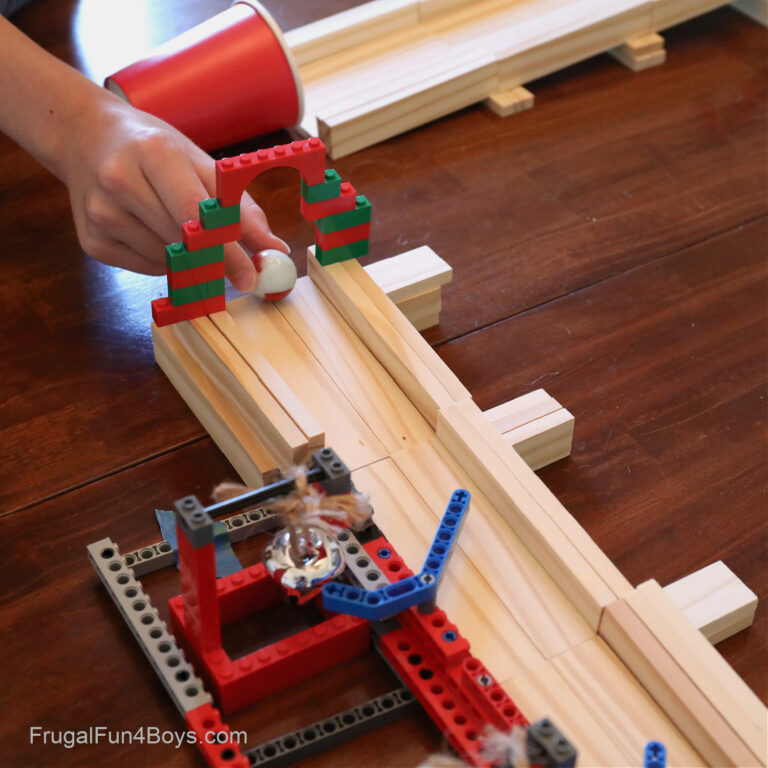 Christmas Rube Goldberg STEM Challenge - Frugal Fun For Boys and Girls
