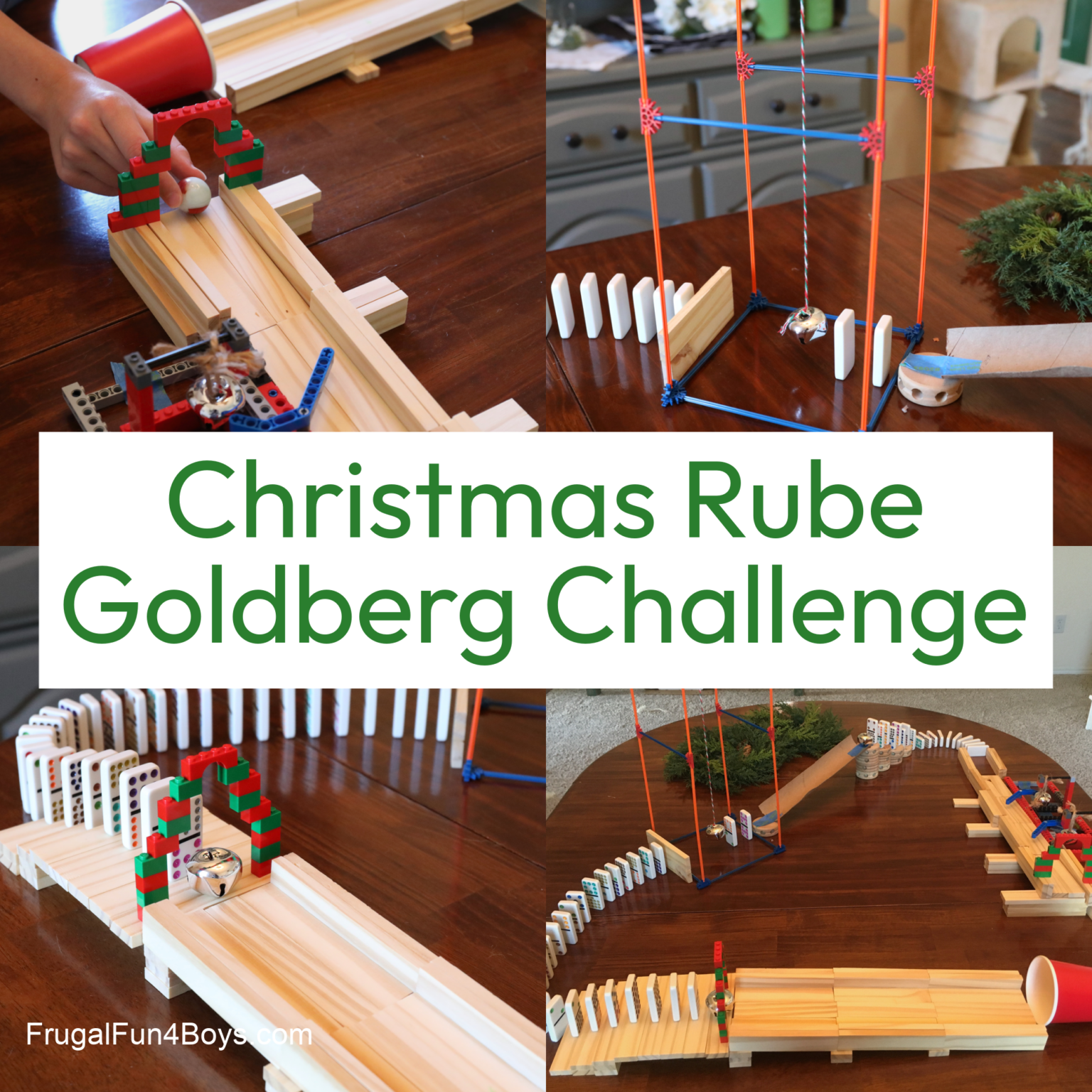 Christmas Rube Goldberg STEM Challenge - Frugal Fun For Boys and Girls