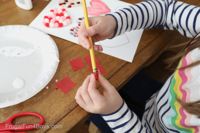 Heart Collage Art {Valentine's Day Craft} - Frugal Fun For Boys and Girls