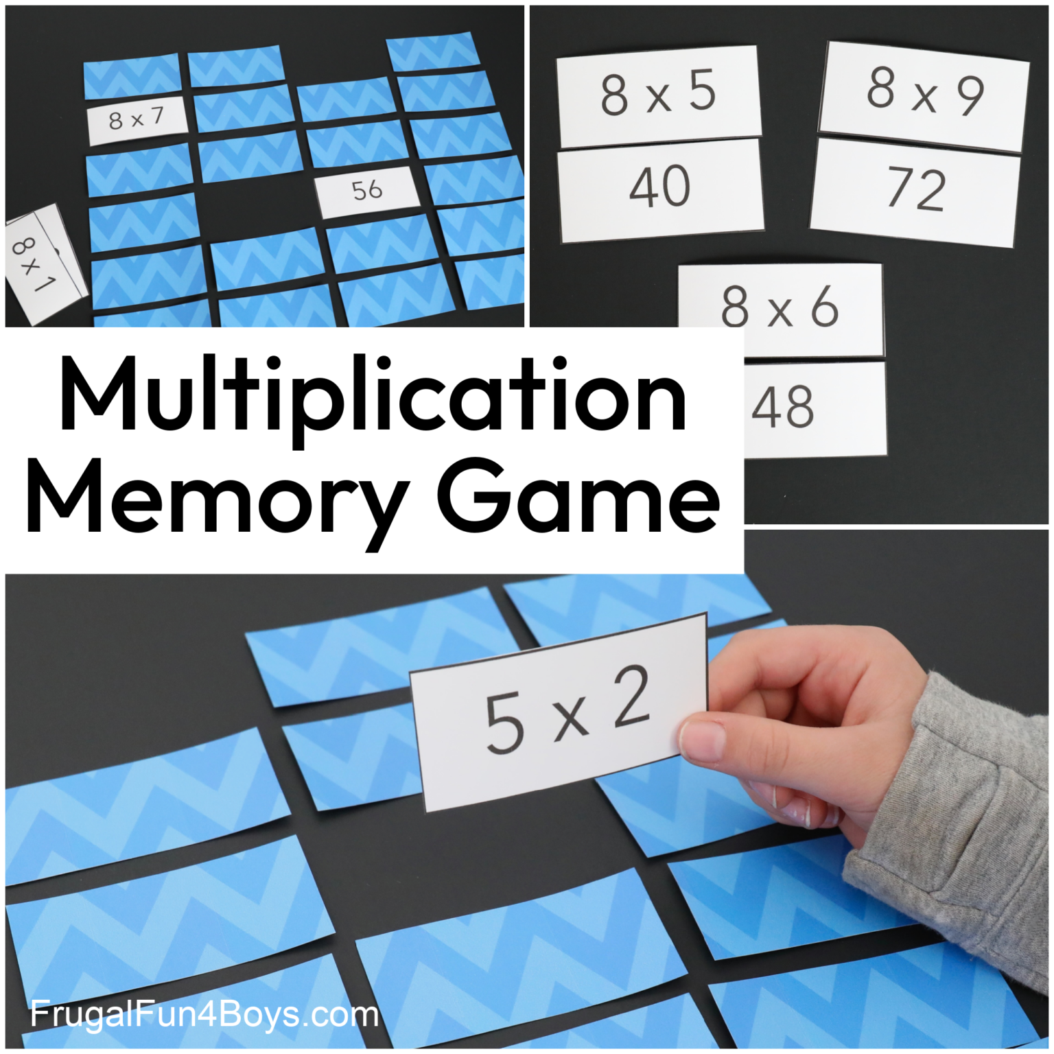 Printable Multiplication Tables Memory Game - Frugal Fun For Boys and Girls