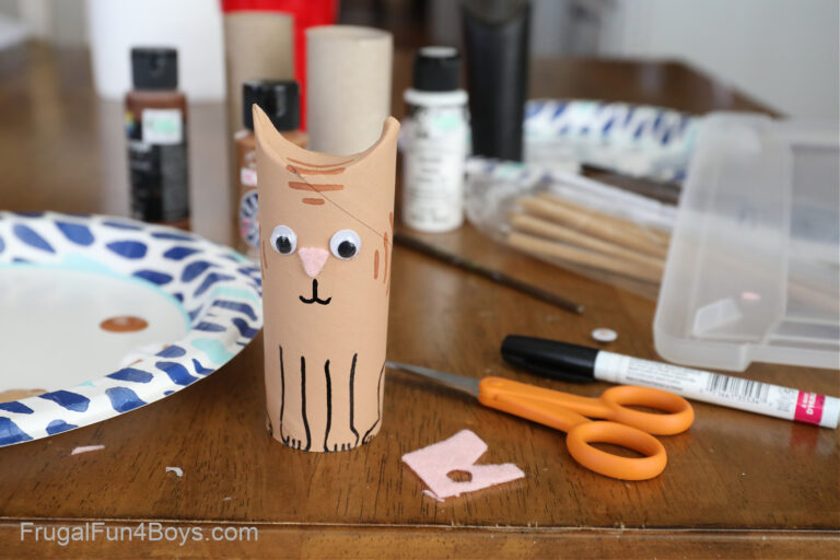 Toilet Paper Roll Cat Craft - Frugal Fun For Boys and Girls