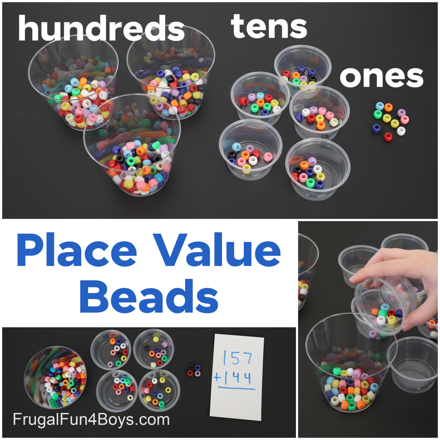 Pony Beads Place Value Activity - Frugal Fun For Boys and Girls