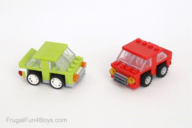 Build a LEGO Car Race - Frugal Fun For Boys and Girls