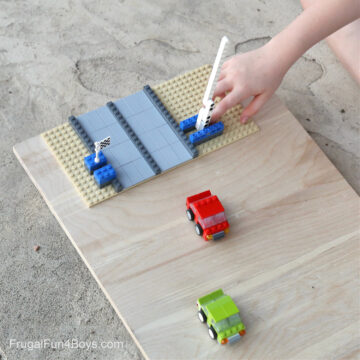 Build a LEGO Car Race - Frugal Fun For Boys and Girls
