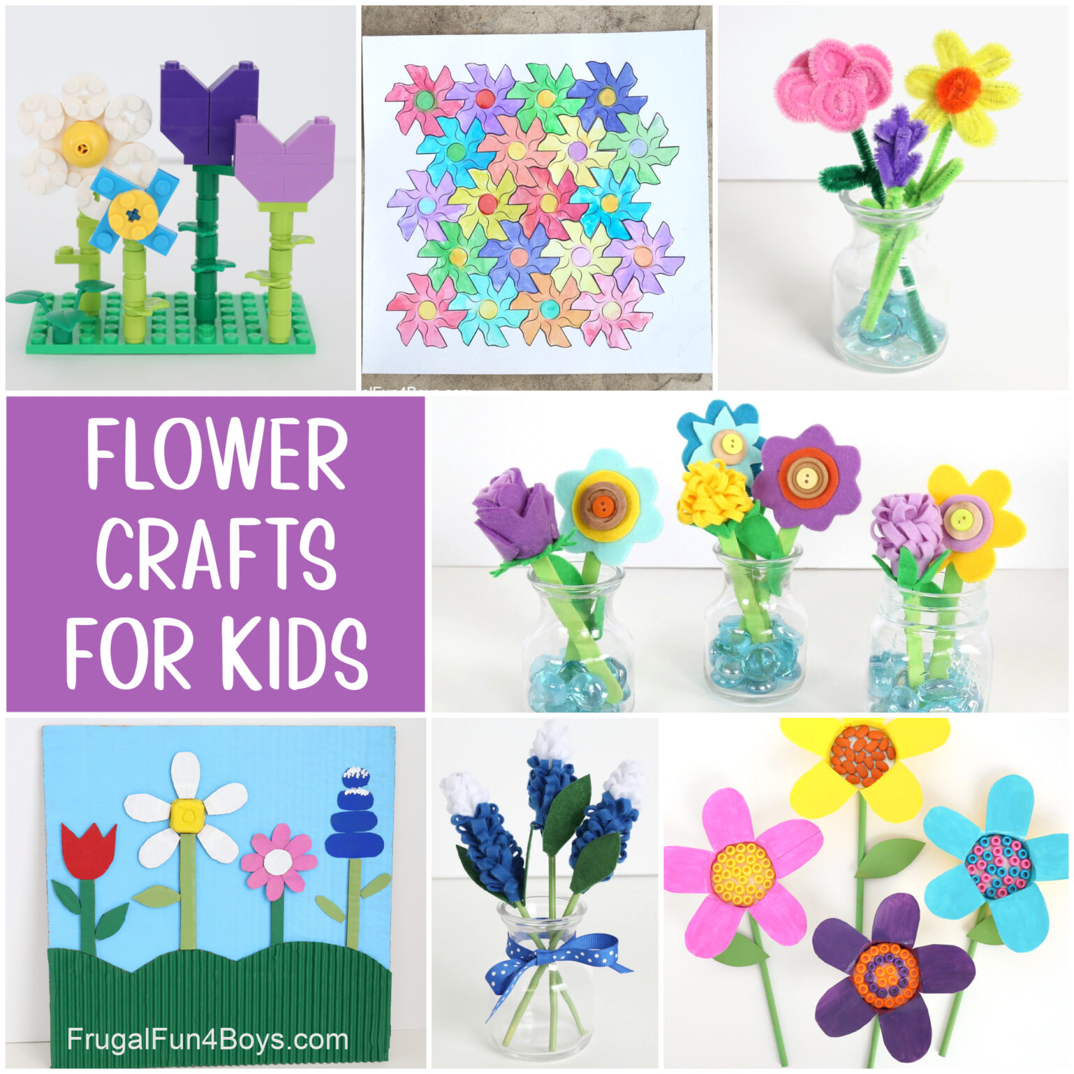 Simple Flower Crafts for Kids - Frugal Fun For Boys and Girls