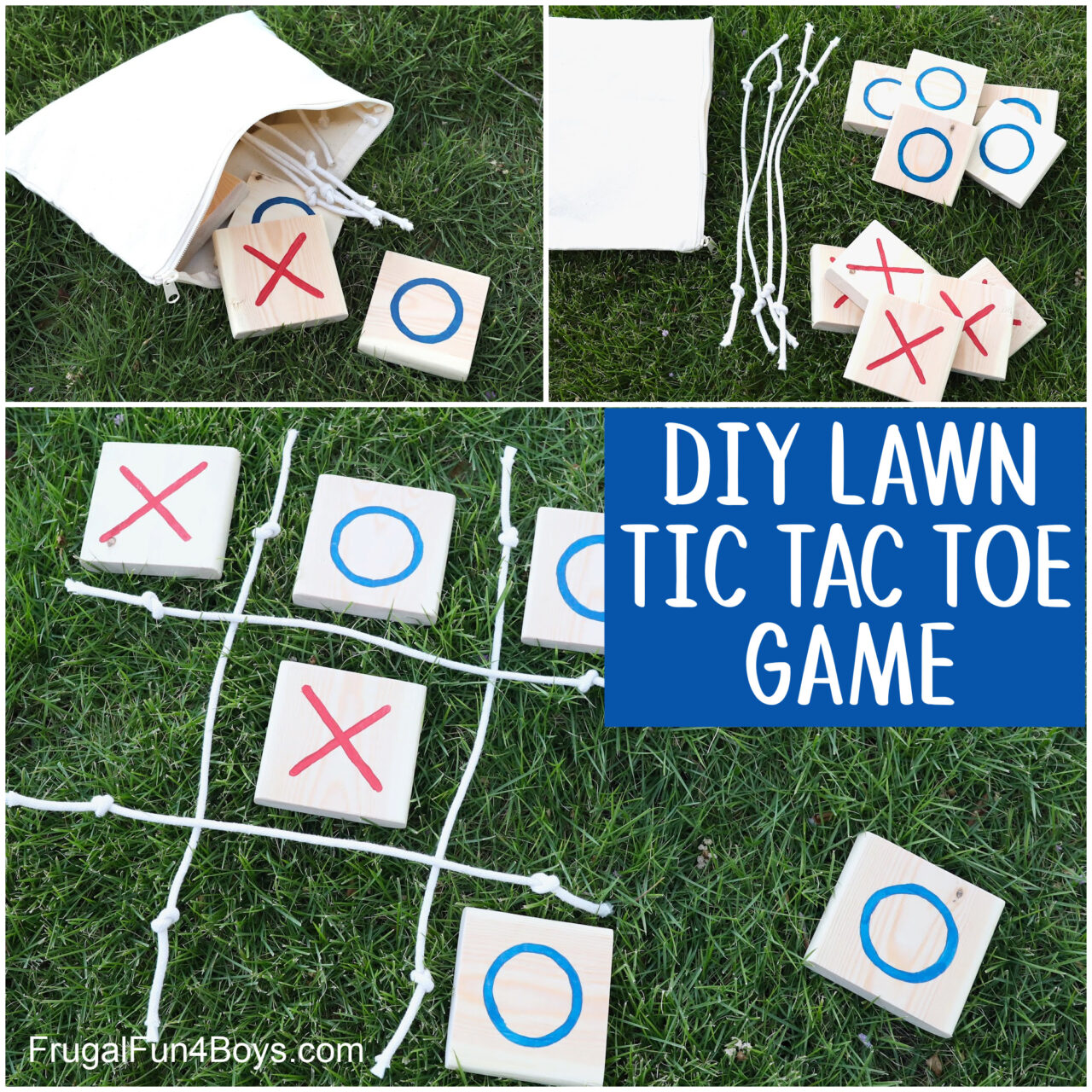 Easy Lawn Tic-Tac-Toe Game - Frugal Fun For Boys and Girls