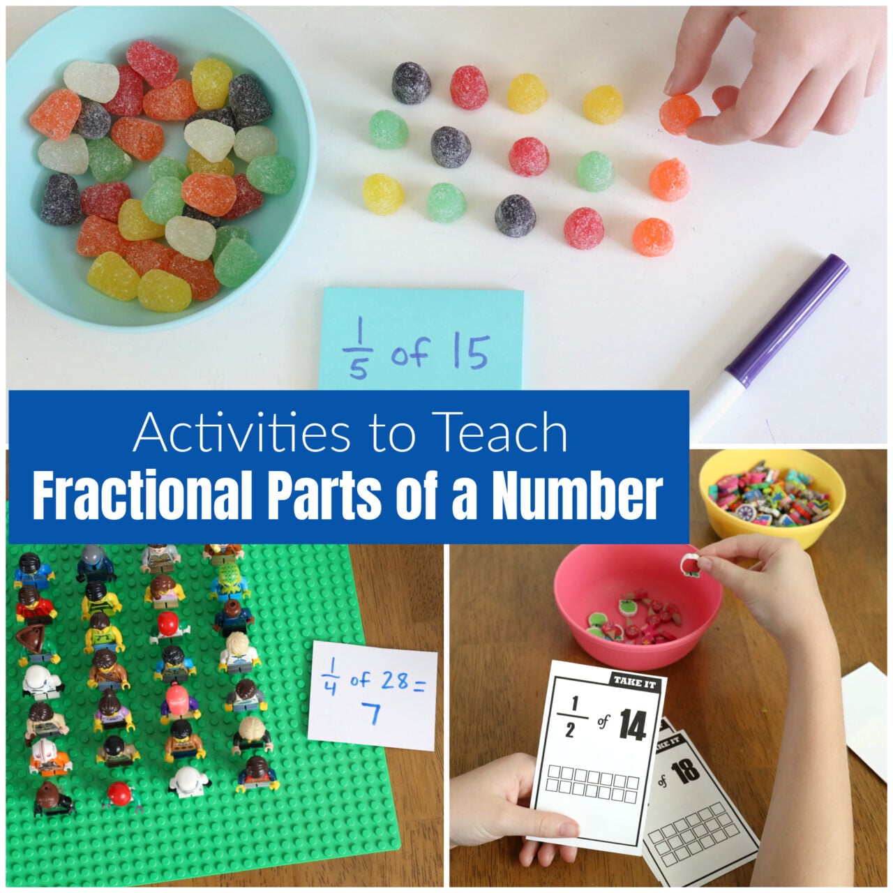 Hands-On Activities for Fractional Parts of a Number - Frugal Fun For ...