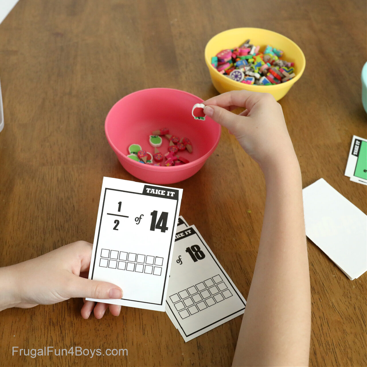 Hands-On Activities for Fractional Parts of a Number - Frugal Fun For ...