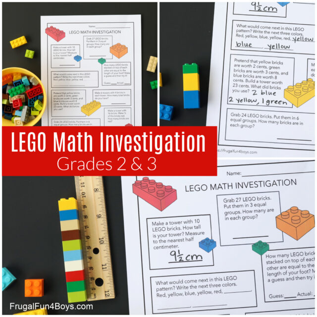 LEGO Math Investigation {Printable Page} - Frugal Fun For Boys and Girls
