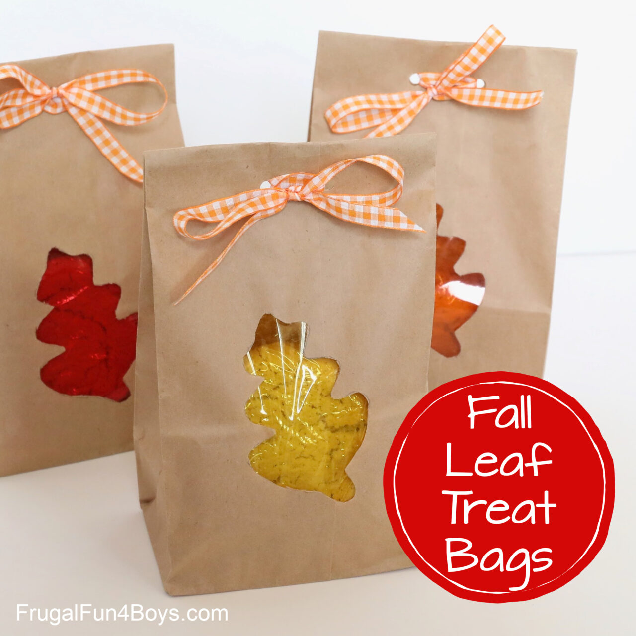 Fall Leaf Treat Bags - Frugal Fun For Boys and Girls