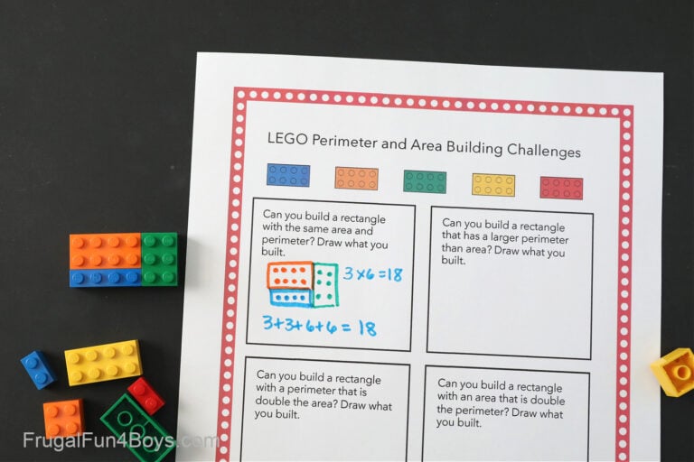 Perimeter and Area Math Activity {with LEGO bricks!} - Frugal Fun For ...