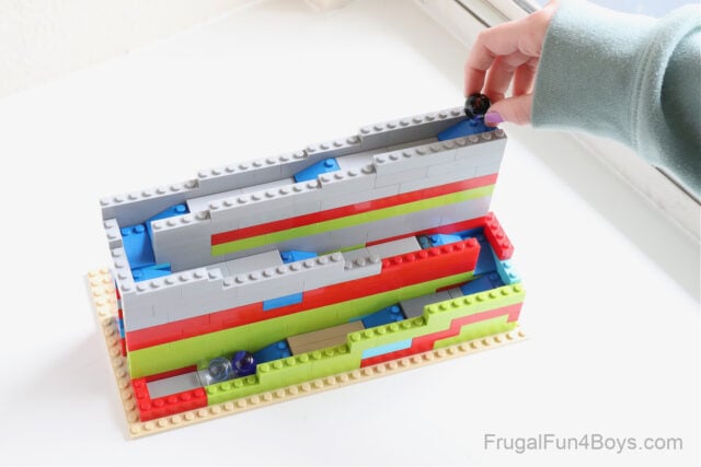 LEGO Ideas with Marbles - Frugal Fun For Boys and Girls