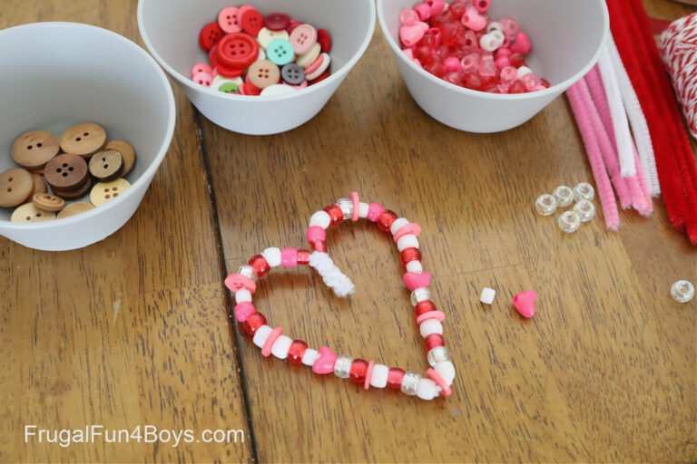 Pipe Cleaner Beaded Hearts - Frugal Fun For Boys and Girls