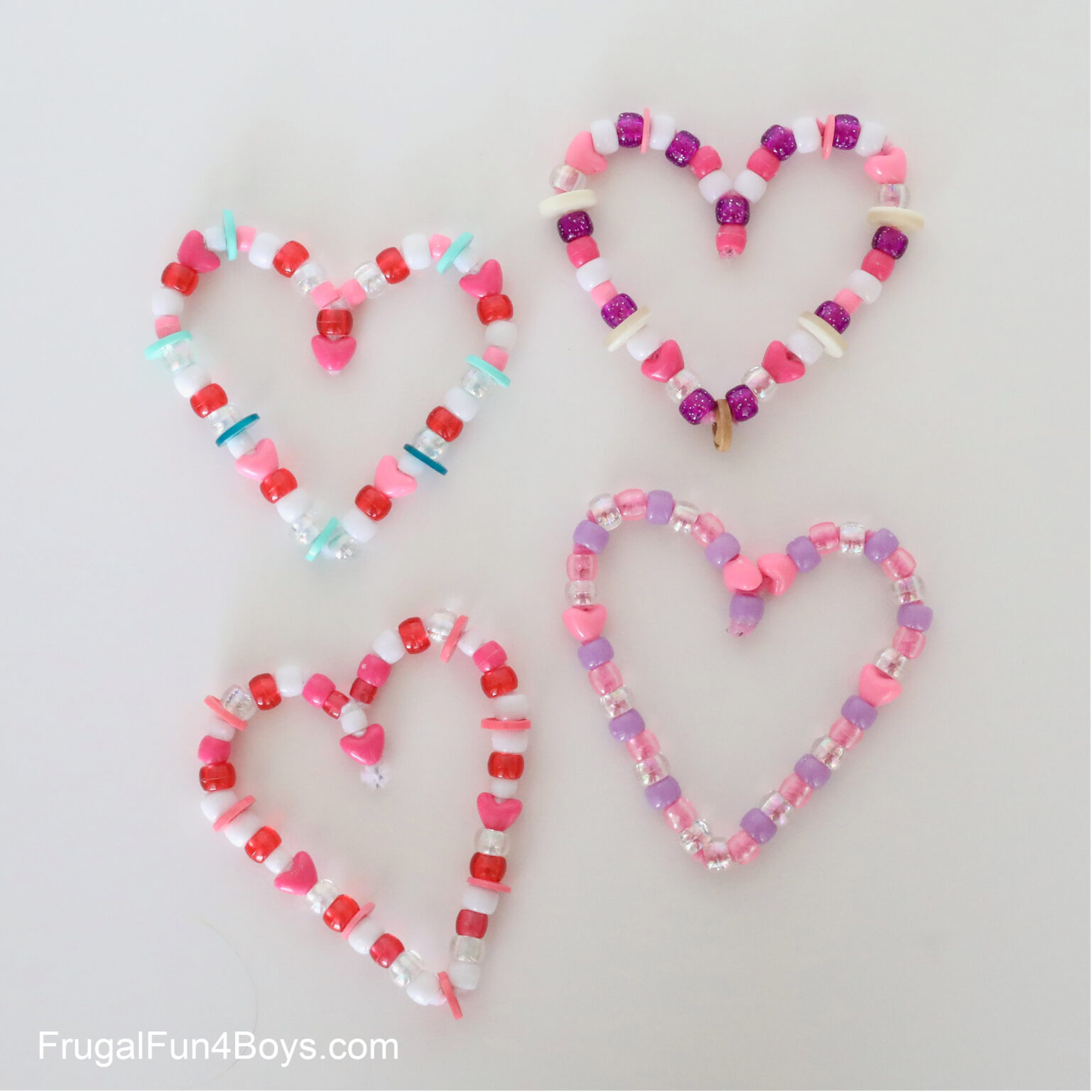 Pipe Cleaner Beaded Hearts - Frugal Fun For Boys and Girls