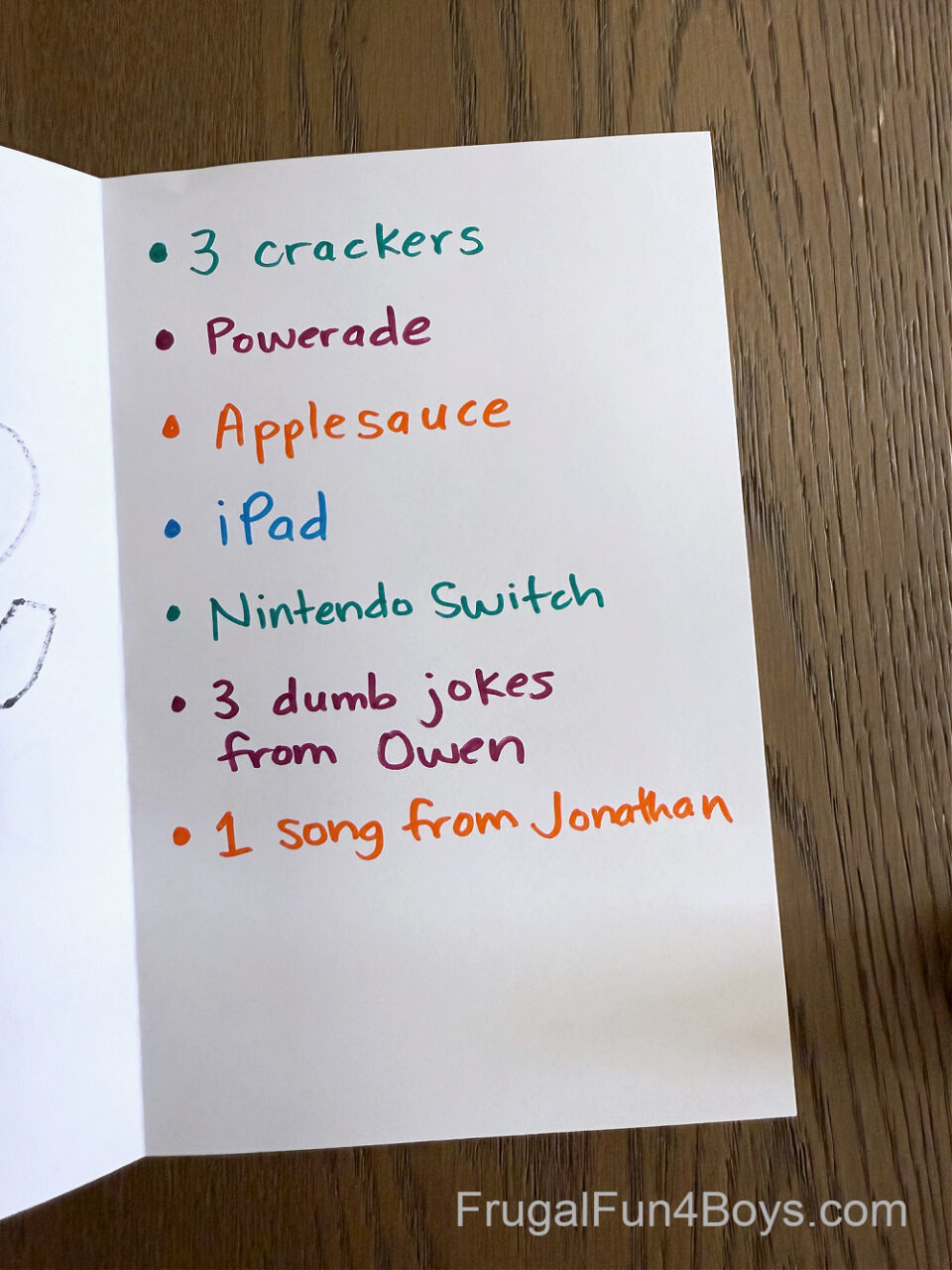 Sick Day Menu {Fun Sick Day Hack for Kids} - Frugal Fun For Boys and Girls