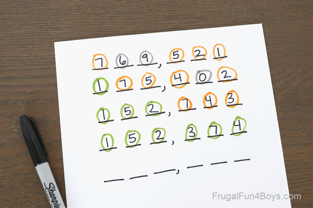 Guess the Number {Number Logic Game} - Frugal Fun For Boys and Girls