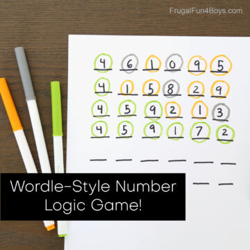 Guess the Number {Number Logic Game} - Frugal Fun For Boys and Girls