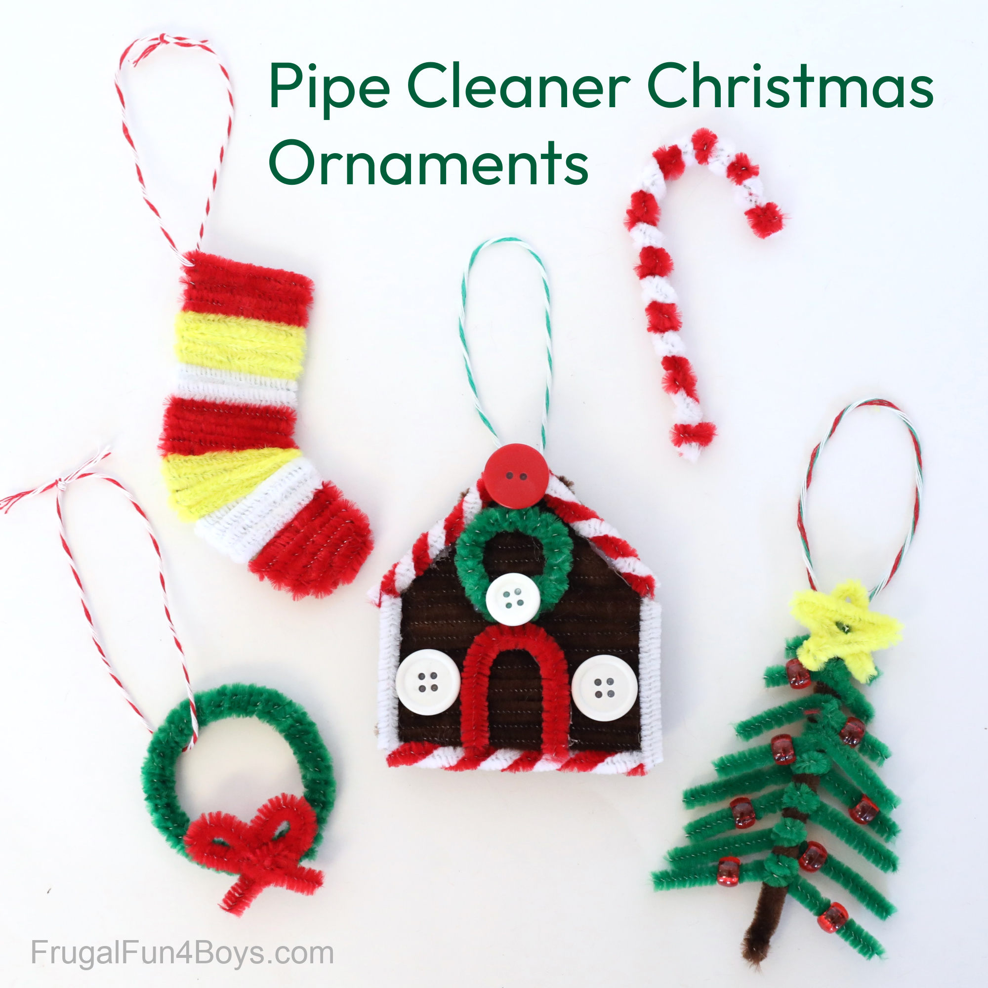 Pipe Cleaner Christmas Ornaments - Frugal Fun For Boys and Girls