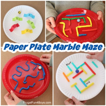 Paper Plate Marble Maze - Frugal Fun For Boys and Girls