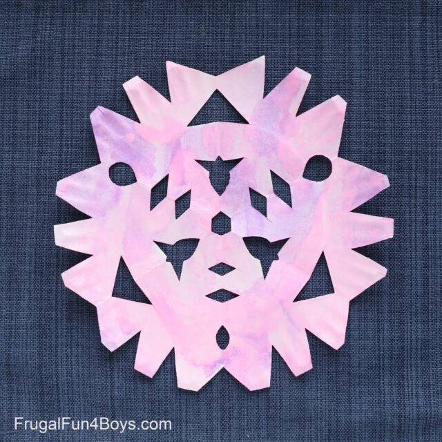 Paper Plate Snowflake Craft - Frugal Fun For Boys and Girls
