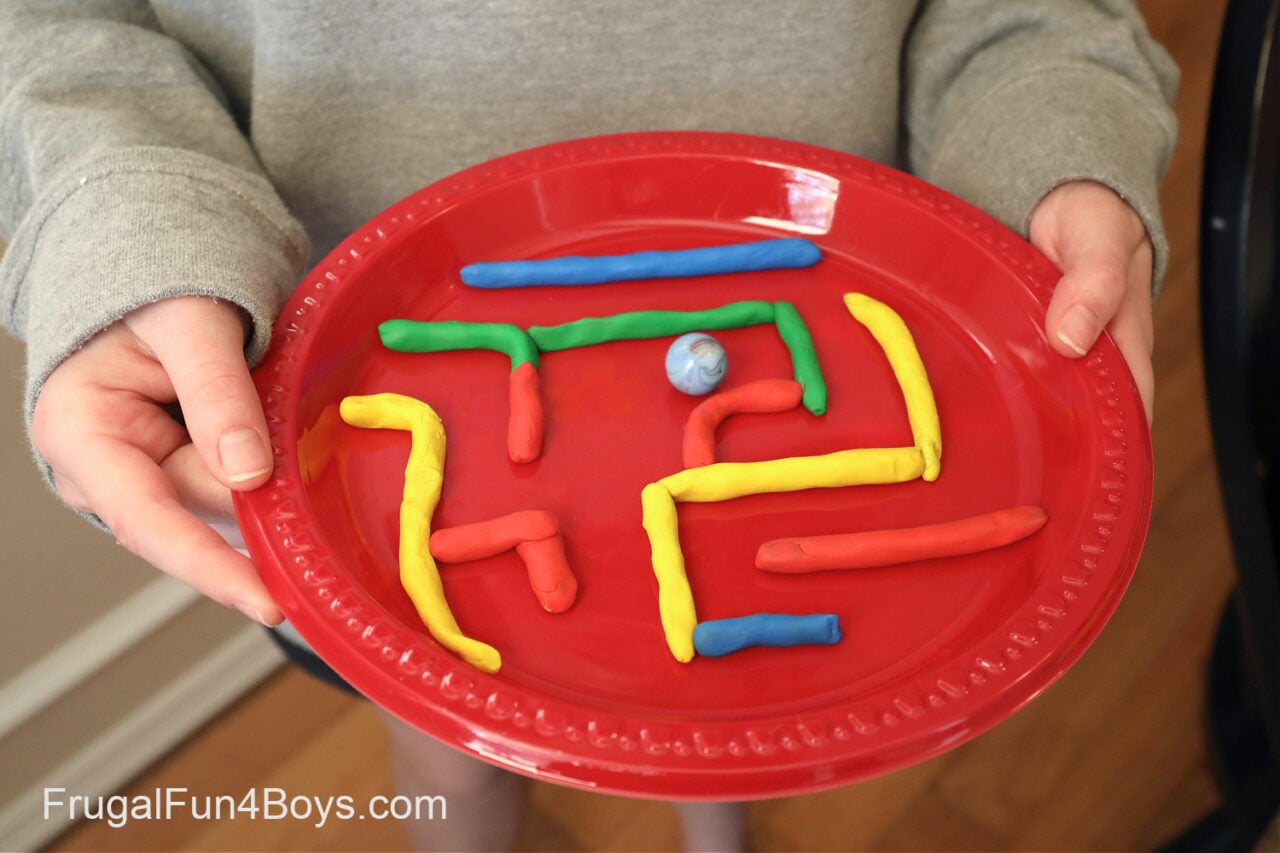 Paper Plate Marble Maze - Frugal Fun For Boys and Girls