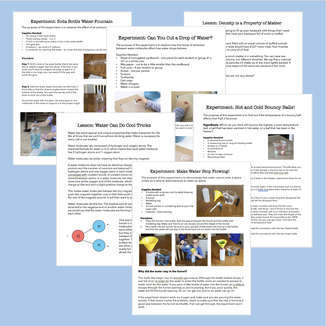 Properties of Matter Science Experiments - Frugal Fun For Boys and Girls