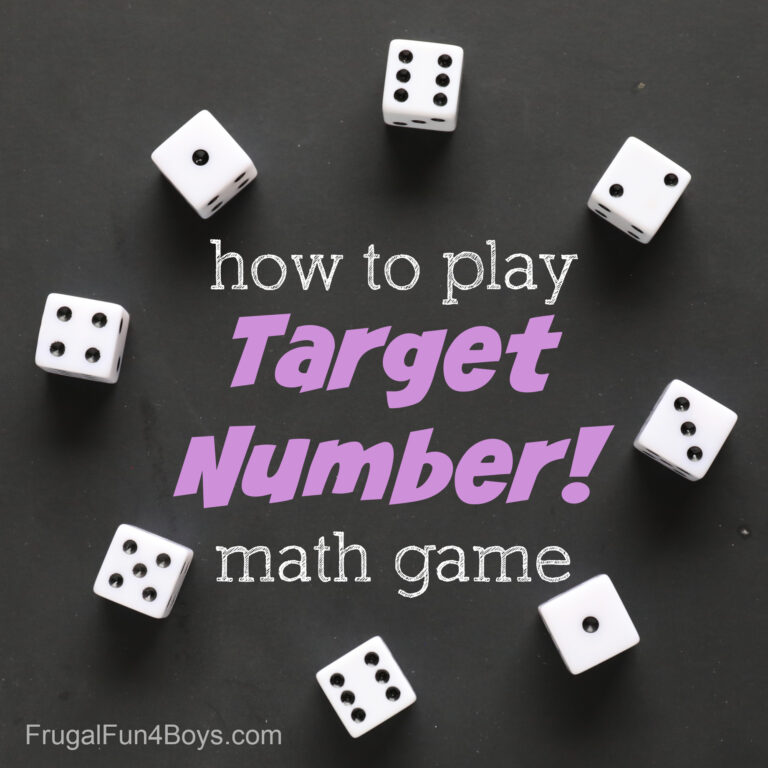 How to Play Target Number {A Math Dice Game!} - Frugal Fun For Boys and ...