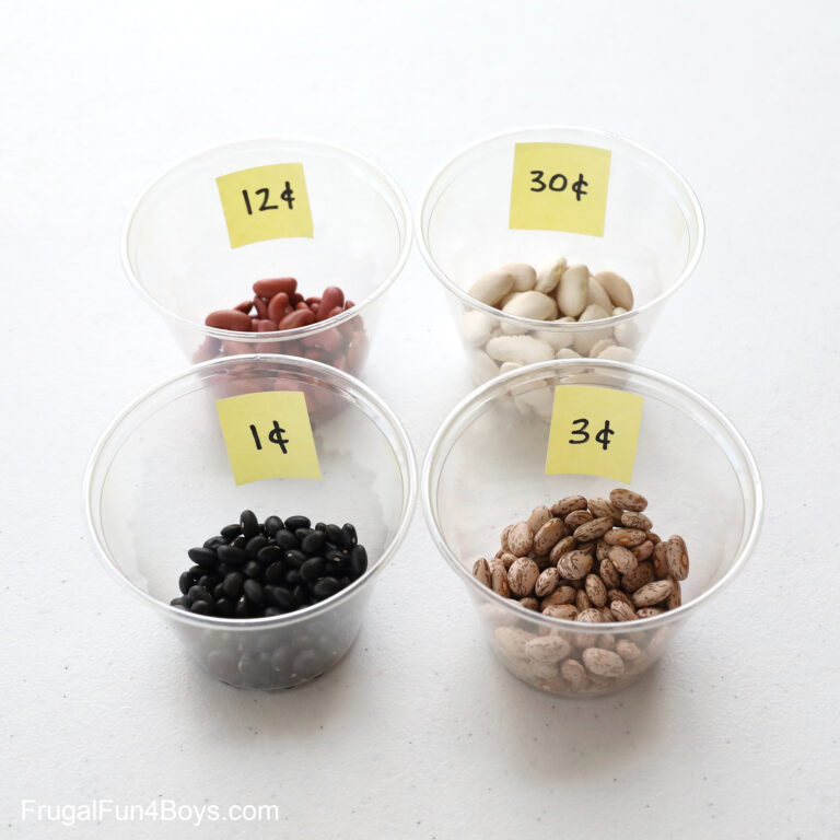 Bean Money! First and Second Grade Math Activity - Frugal Fun For Boys ...